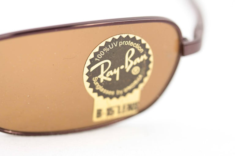 RAY-BAN Brown Metal Unisex MINT SUNGLASSES RB3270 014 56mm B15 Lens For ...