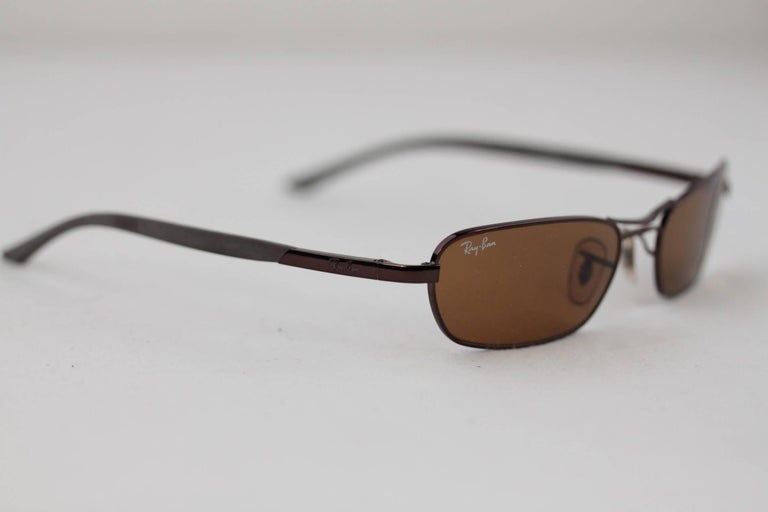 RAY-BAN Brown Metal Unisex MINT SUNGLASSES RB3270 014 56mm B15 Lens For ...
