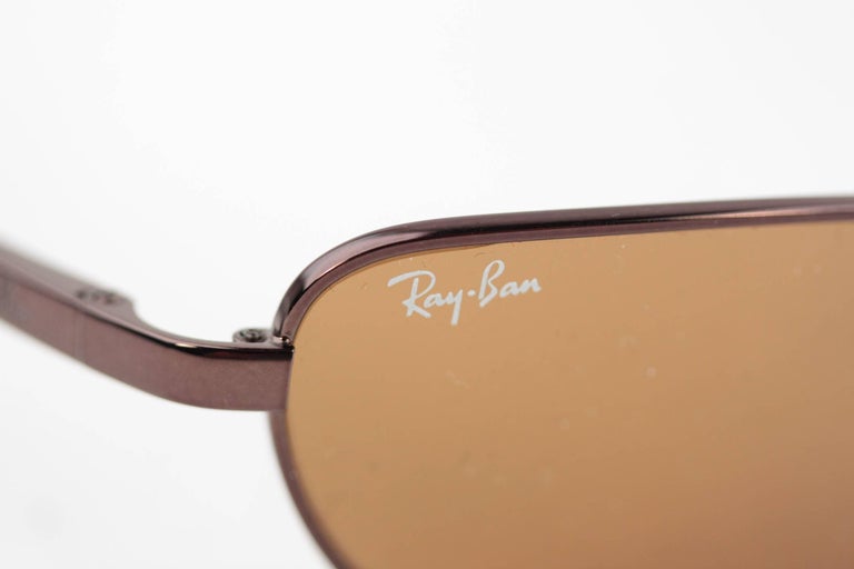 RAY-BAN Brown Metal Unisex MINT SUNGLASSES RB3270 014 56mm B15 Lens For ...