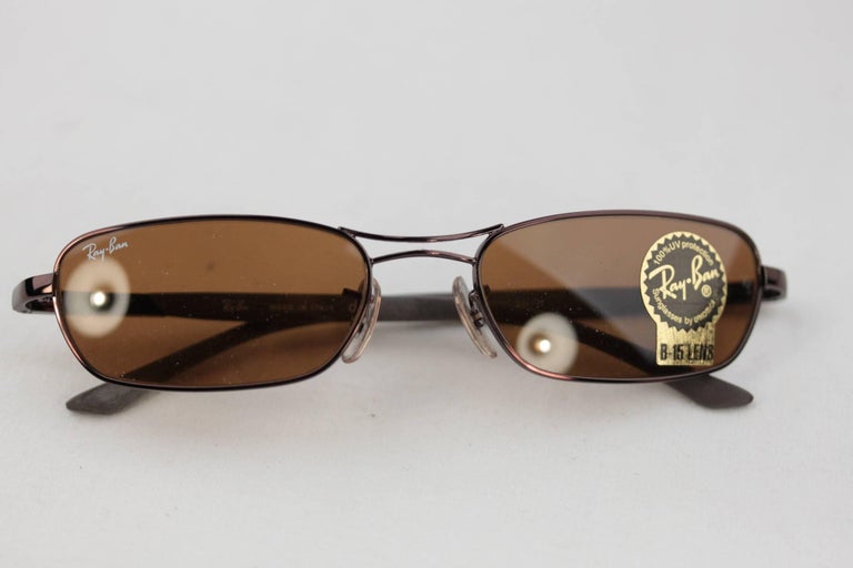 RAY-BAN Brown Metal Unisex MINT SUNGLASSES RB3270 014 56mm B15 Lens For ...