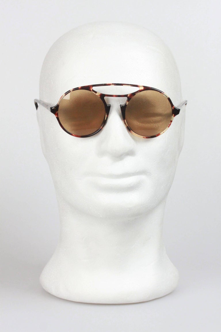 PERSOL RATTI Vintage Tortoise Round SUNGLASSES 650 Meflecto For Sale at ...