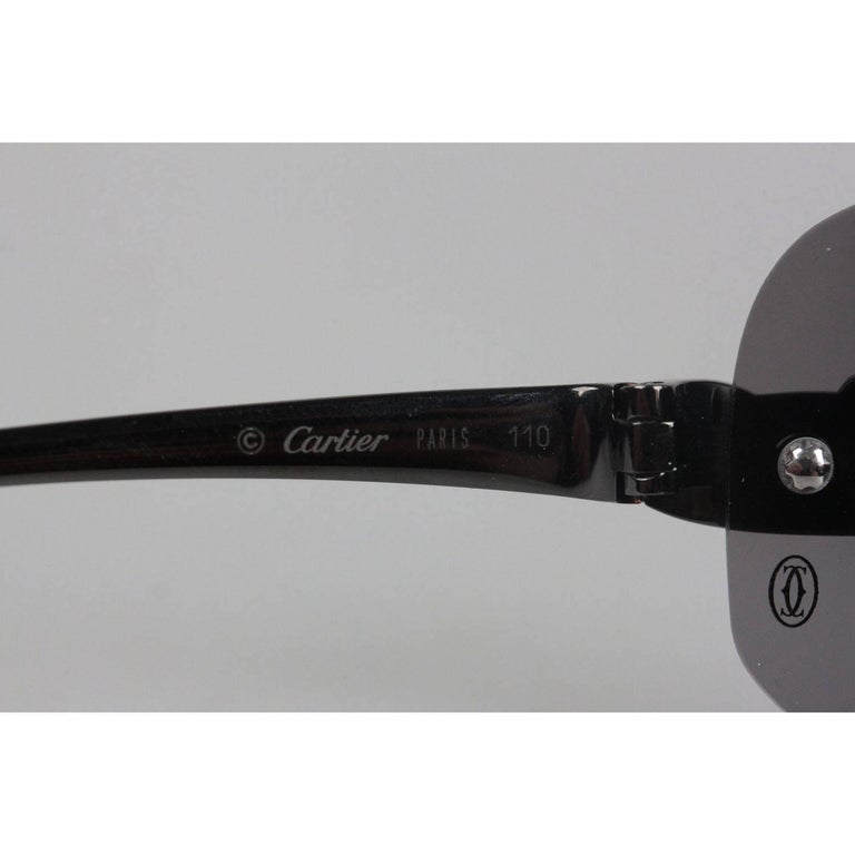 Cartier Paris Panthere Pink Gold Rimless Sunglasses T8200563 110mm For ...