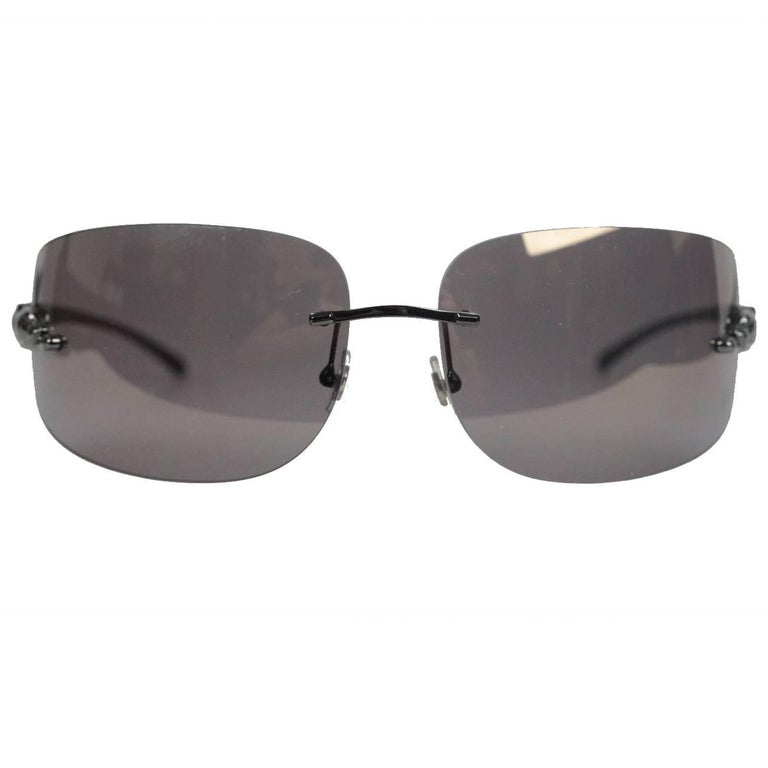 Cartier Paris Panthere Pink Gold Rimless Sunglasses T8200563 110mm For ...