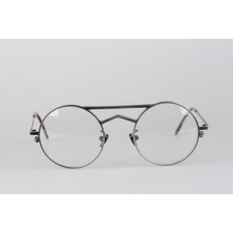 Gianni Versace Vintage Gunmetal Round Frame Mod 540 Eyeglasses NOS For ...