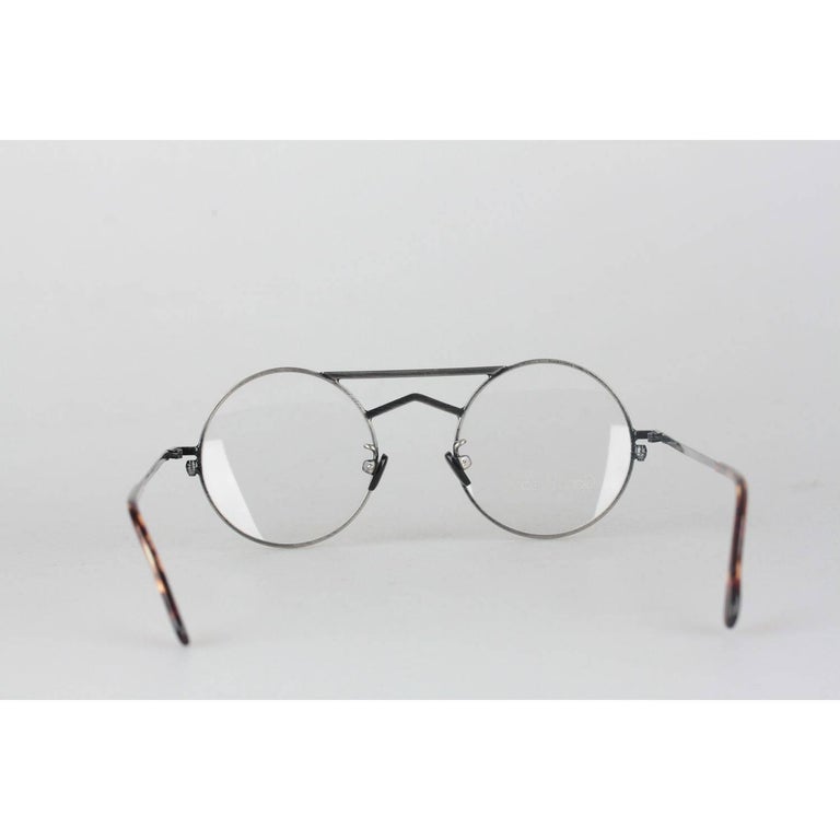 Gianni Versace Vintage Gunmetal Round Frame Mod 540 Eyeglasses NOS For ...