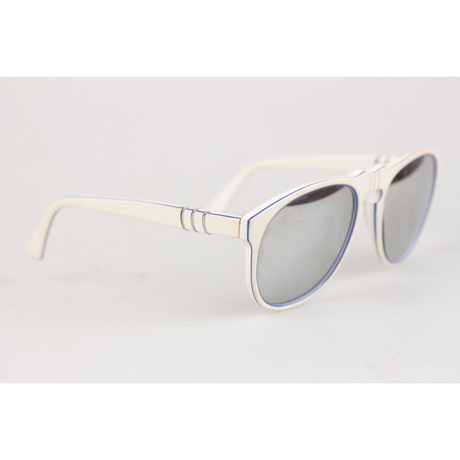 Persol Ratti Vintage White Sunglasses Mod. 649/3 Sport Mirrored Lens ...