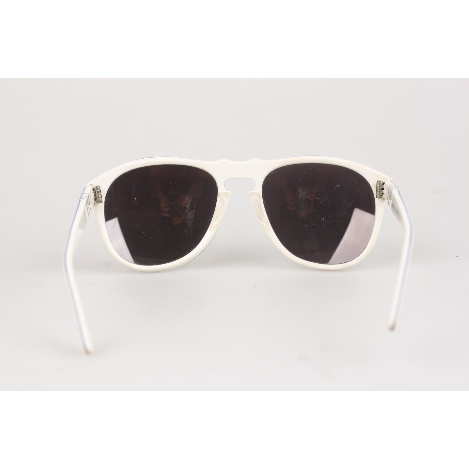 Persol Ratti Vintage White Sunglasses Mod. 649/3 Sport Mirrored Lens ...