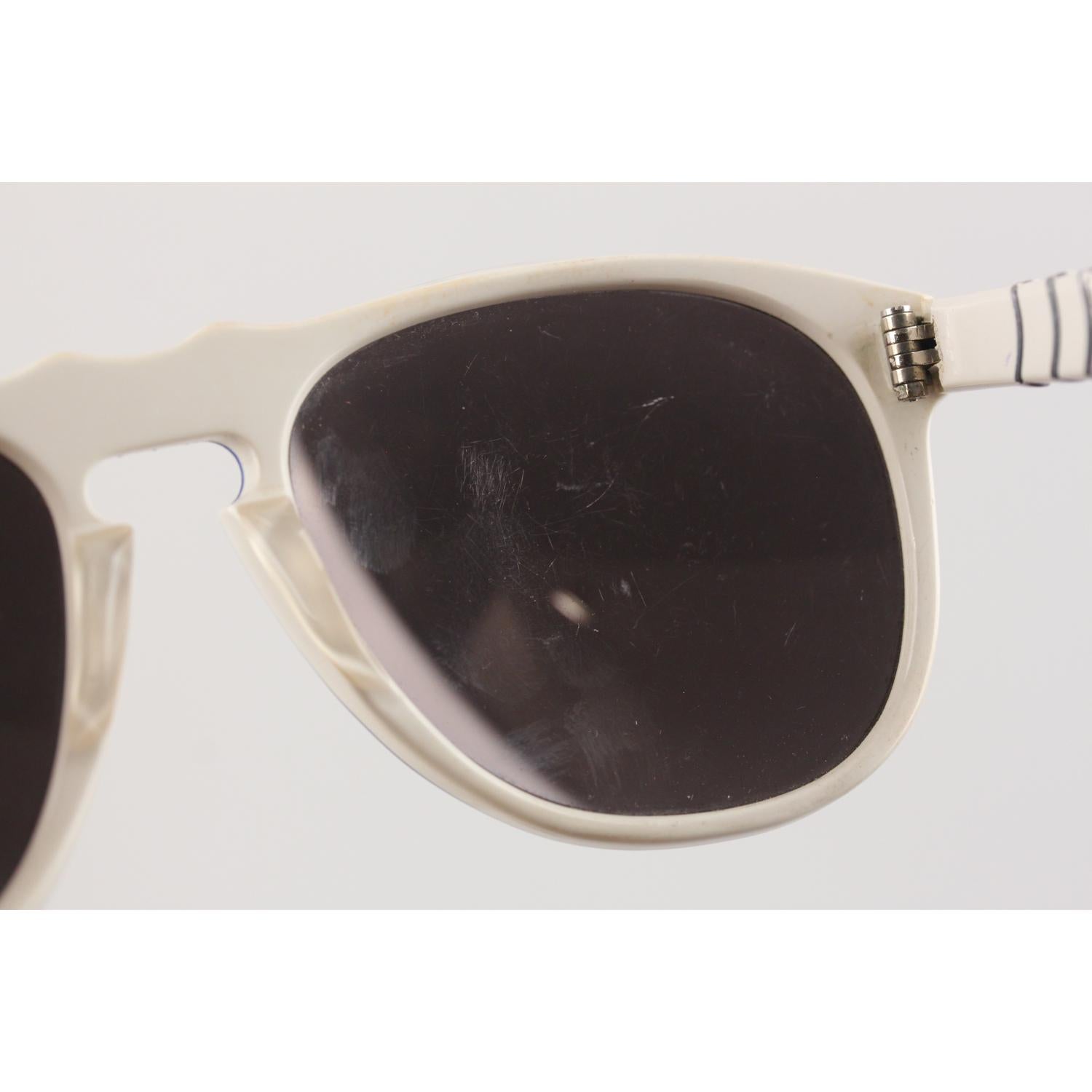 Persol Ratti Vintage White Sunglasses Mod. 649/3 Sport Mirrored Lens ...