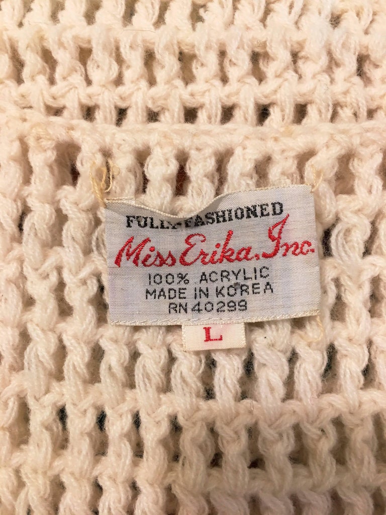 1970s Miss Erica Inc. Knit Tank with Center Piece at 1stDibs