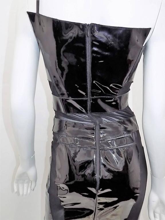 Balenciaga spring 2007 black Fetish Futuristic Leather catwalk dress at ...