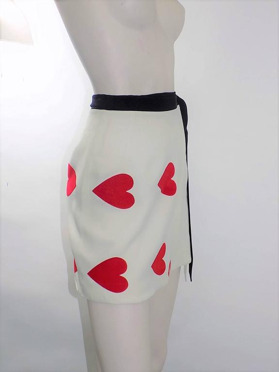 Moschino rare vintage mini "Deck of Cards" wrap skirt at 1stDibs ...