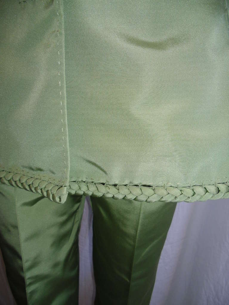 Ralph Rucci Chado Famous Green Asian inspired Pant suit at 1stDibs