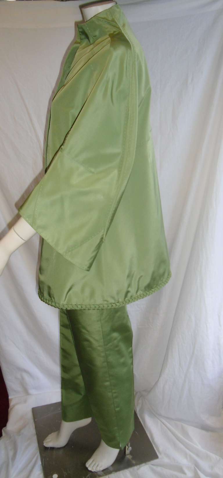 Ralph Rucci Chado Famous Green Asian inspired Pant suit at 1stDibs
