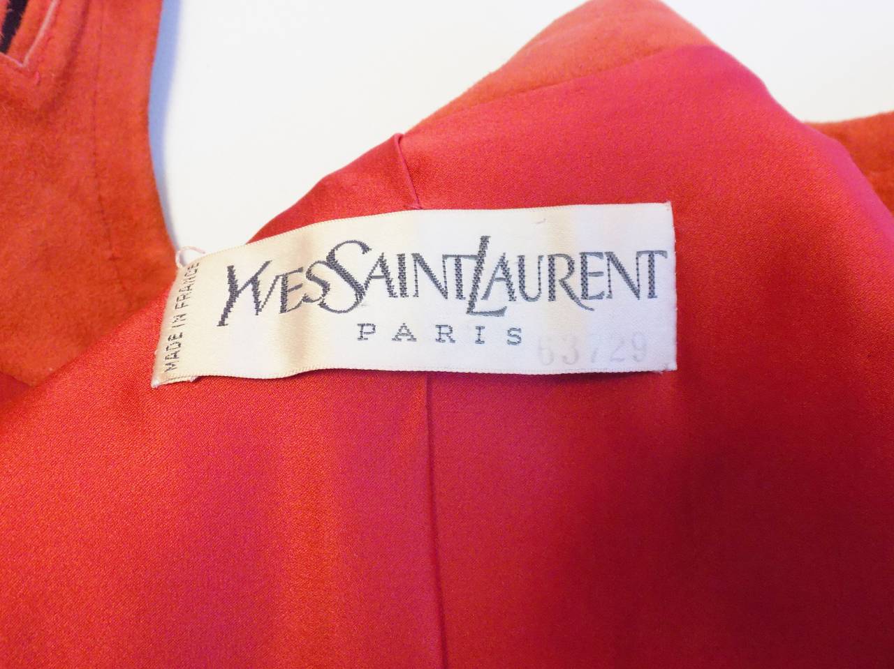 Yves Saint Laurent Haute Couture Spectacular Red suede Leather Jacket ...