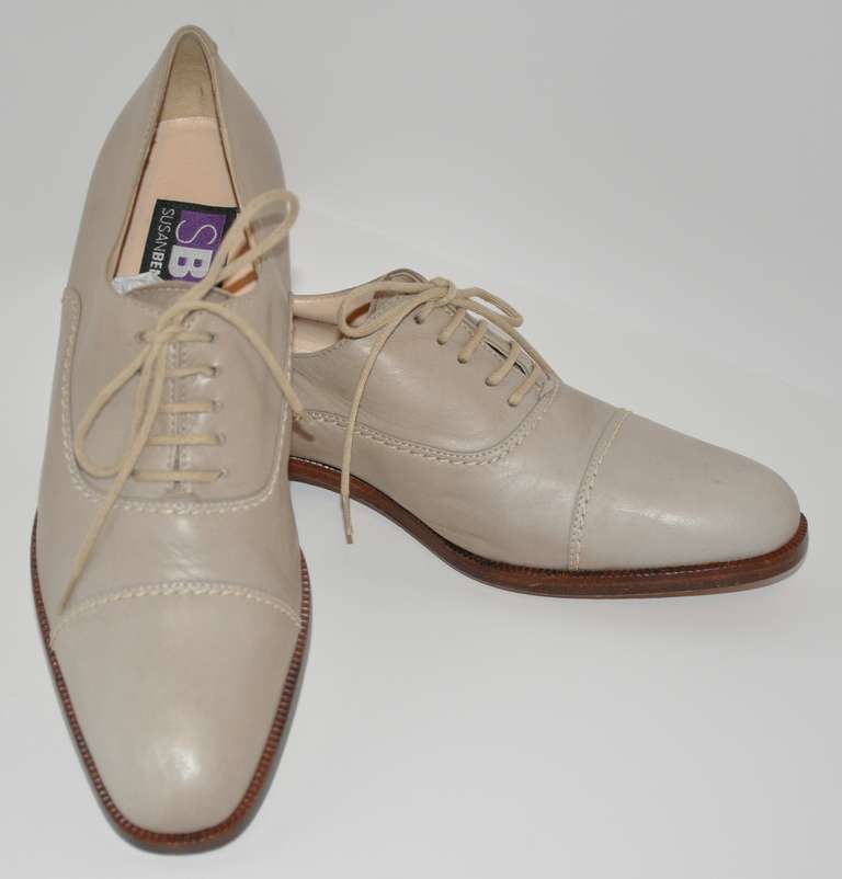 Susan Bennis Warren Edwards Hand-Made Lace-Up Shoes at 1stDibs