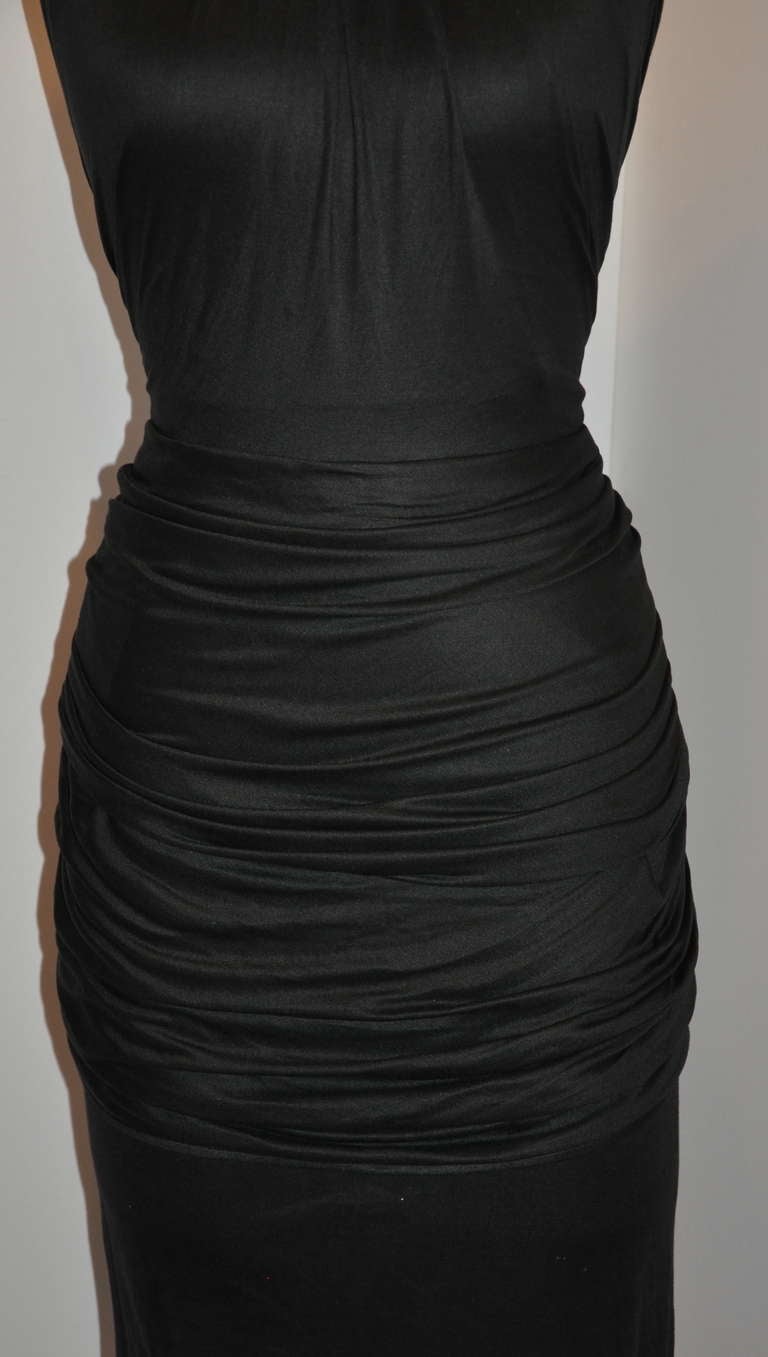 Vintage Body-Hugging Silk Jersey Halter Style Cocktail Dress at 1stDibs ...