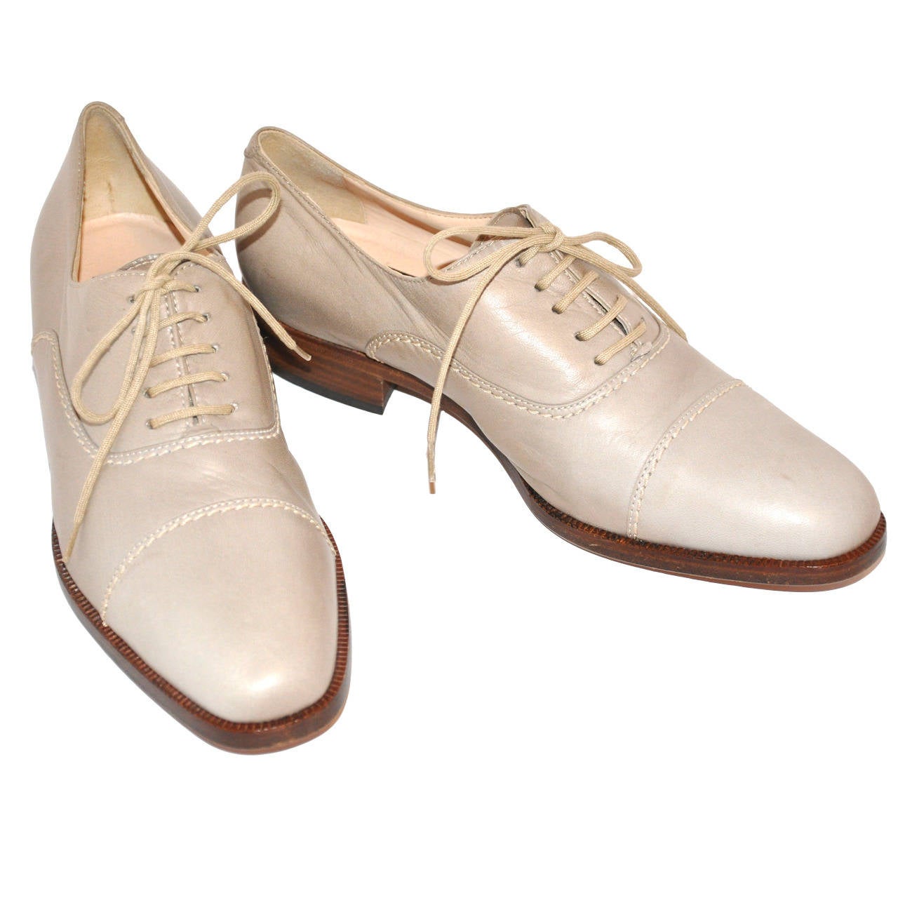 Susan Bennis Warren Edwards Hand-Made Lace-Up Shoes at 1stDibs