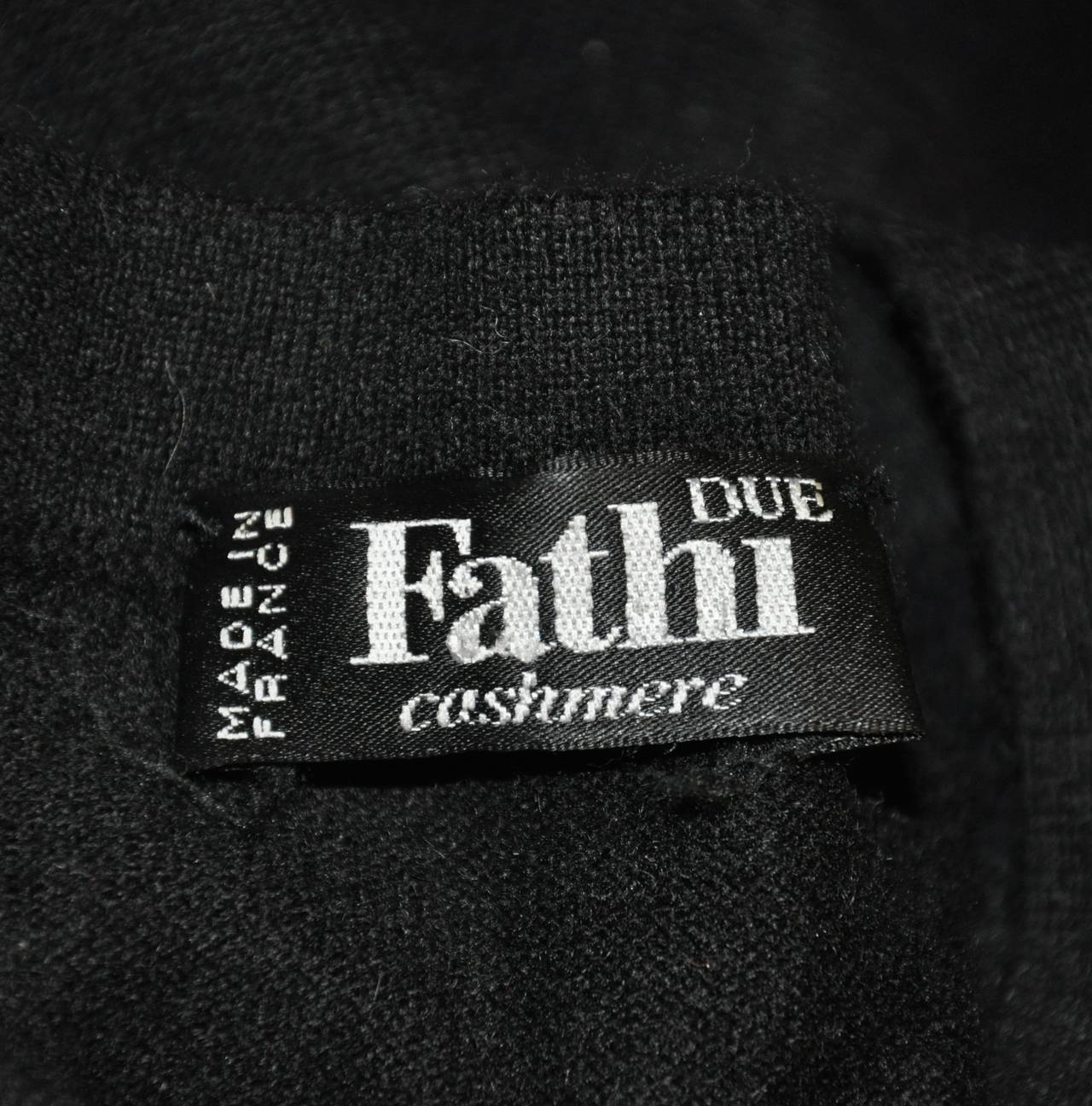 Fathi Due Black Two-Ply Cashmere Crew Neck Pullover Top For Sale at ...