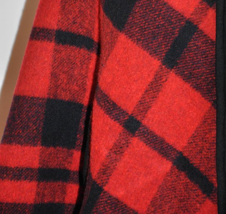 Pendleton Reversible Double-Faced Wool Plaid Poncho at 1stDibs ...