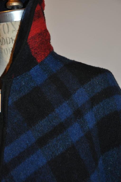 Pendleton Reversible Double-Faced Wool Plaid Poncho at 1stDibs ...