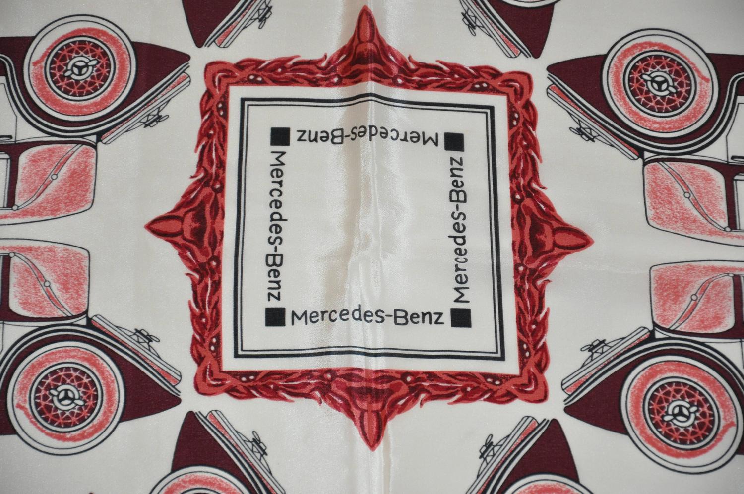 Mercedes Benz "Ladies and Cars" Silk Scarf For Sale at 1stdibs