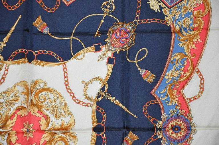 Majestic "Royal" Theme Multi Color Silk Scarf at 1stDibs