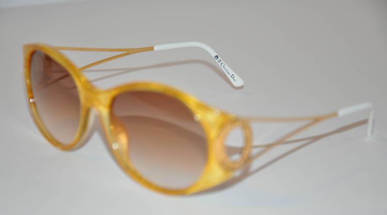 Christian Dior "Burst of Yellow" Lucite with Gilded Gold Hardware ...