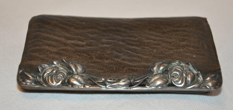 BuffaloSkin Wallet Detailed with Swirls Of Floral Sterling Silver ...