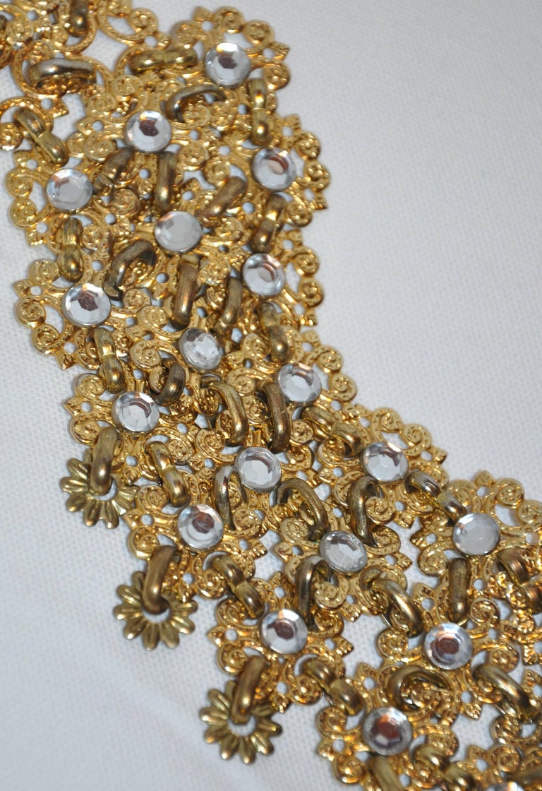 Rare Jose Cotel Majestic and Whimsical Hand-Made Gilded Hardware Belt ...