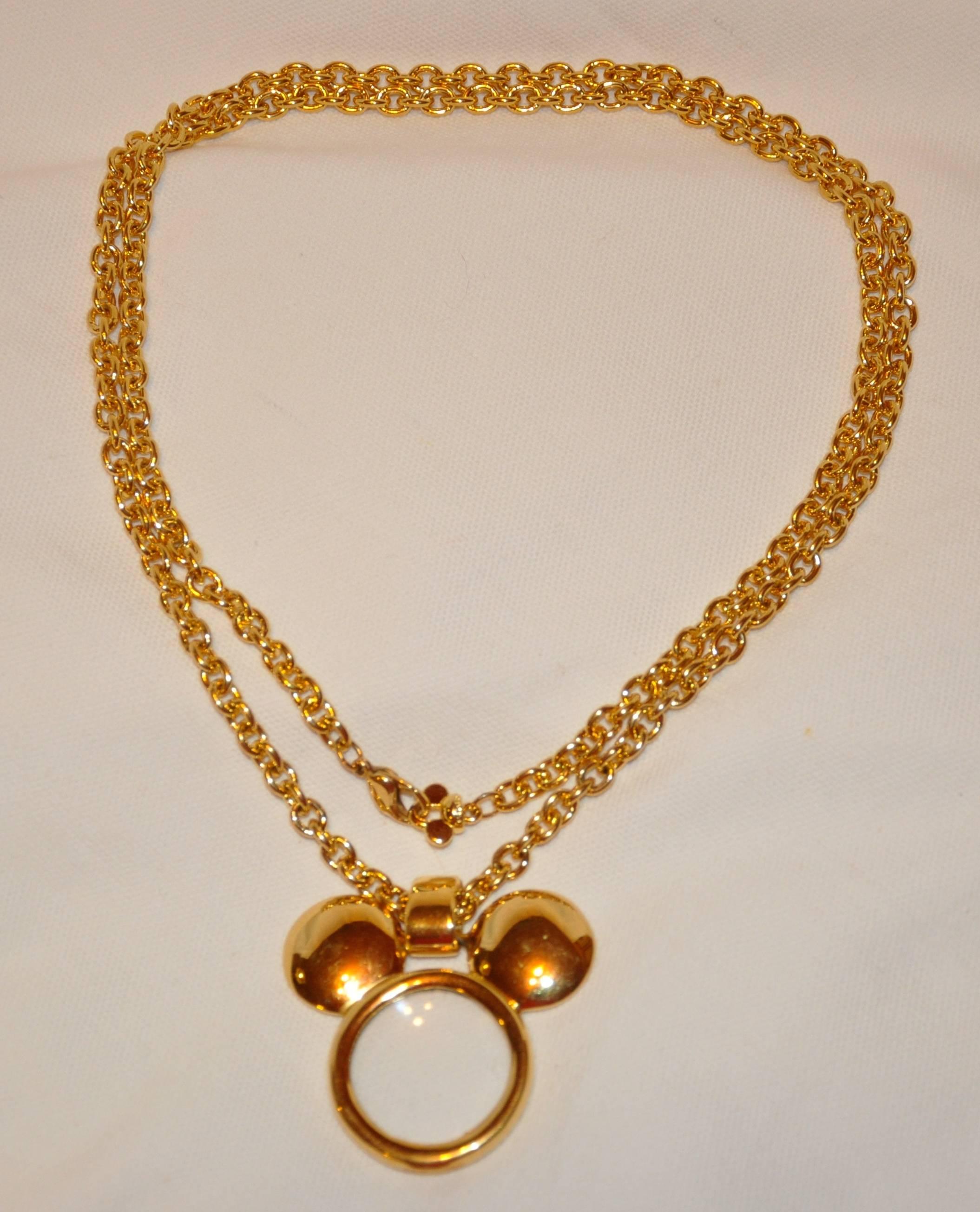 Napier Signature "Walt Disney's Mickey" Magnifying Loop Necklace at 1stDibs