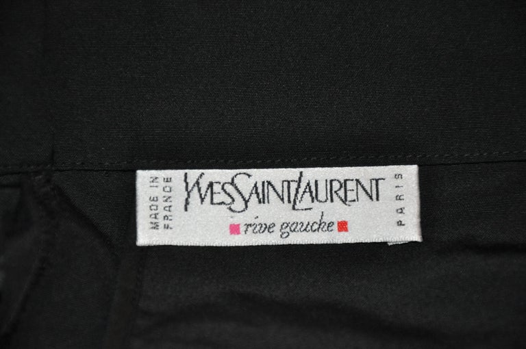 Yves Saint Laurent Signature "Asymmetric" Black Pantsuit Ensemble For ...