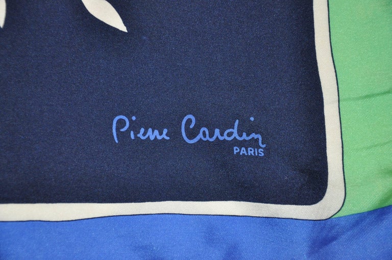 Rare Pierre Cardin Whimsical Multi-Color "Boutique of Florals" Silk ...