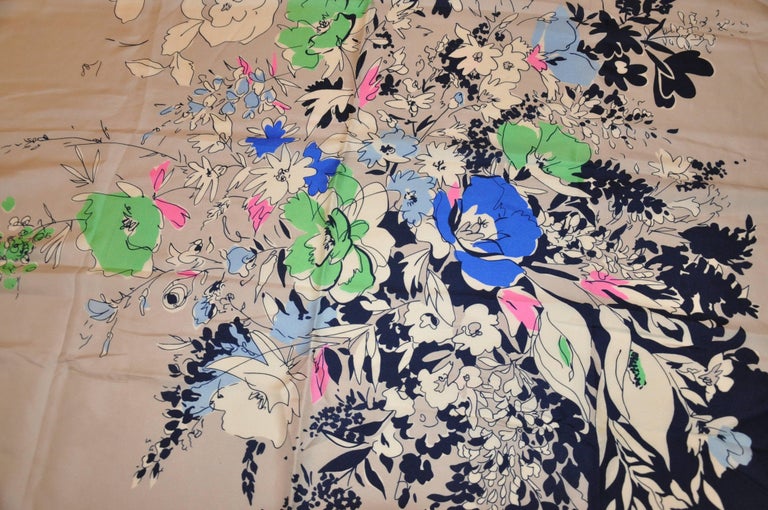 Rare Pierre Cardin Whimsical Multi-Color "Boutique of Florals" Silk ...