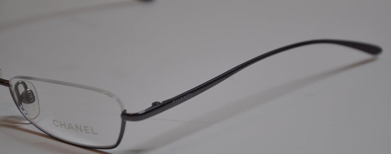 Chanel Titanium Weightless Deep Lavender Half-Frame Reading Glasses at ...