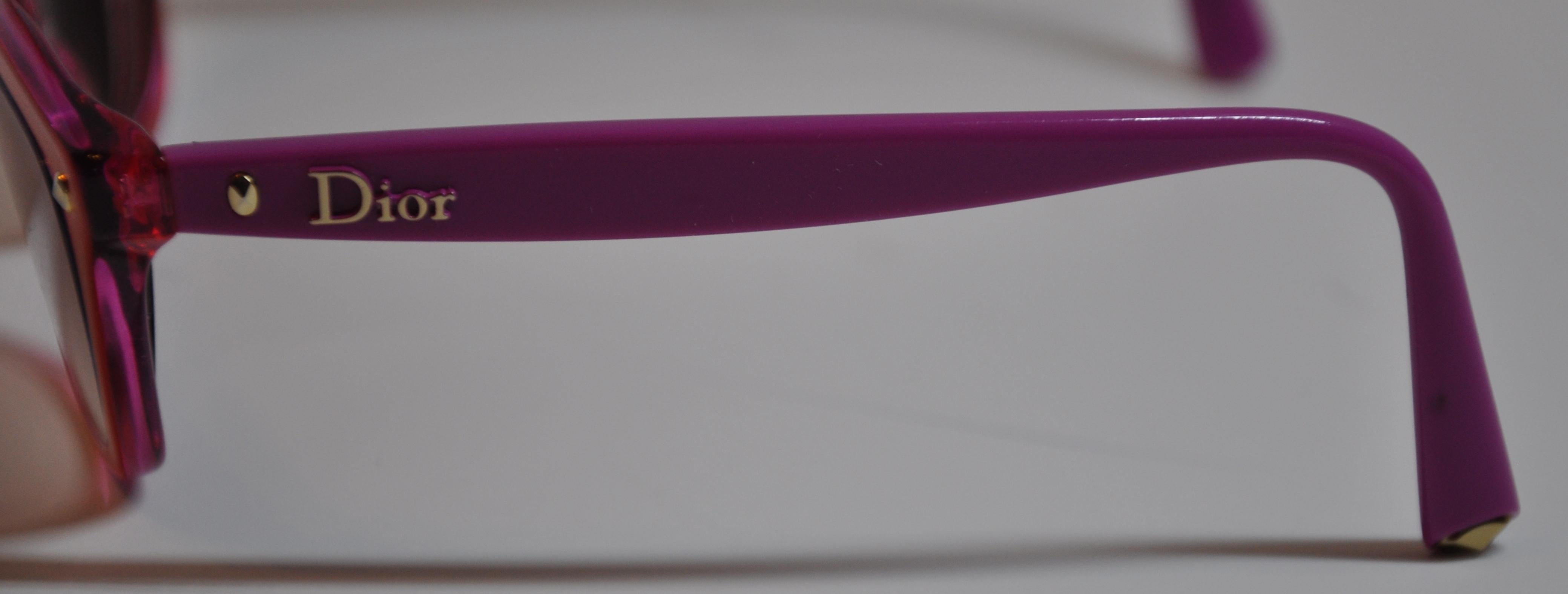 Christian Dior Iridescent Candy-Apple-Red / Fuchsia Lucite Prescription ...