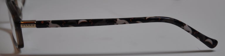 Emilio Pucci Detailed "Marbleized" Tortoise-Shell Lucite Glasses For ...