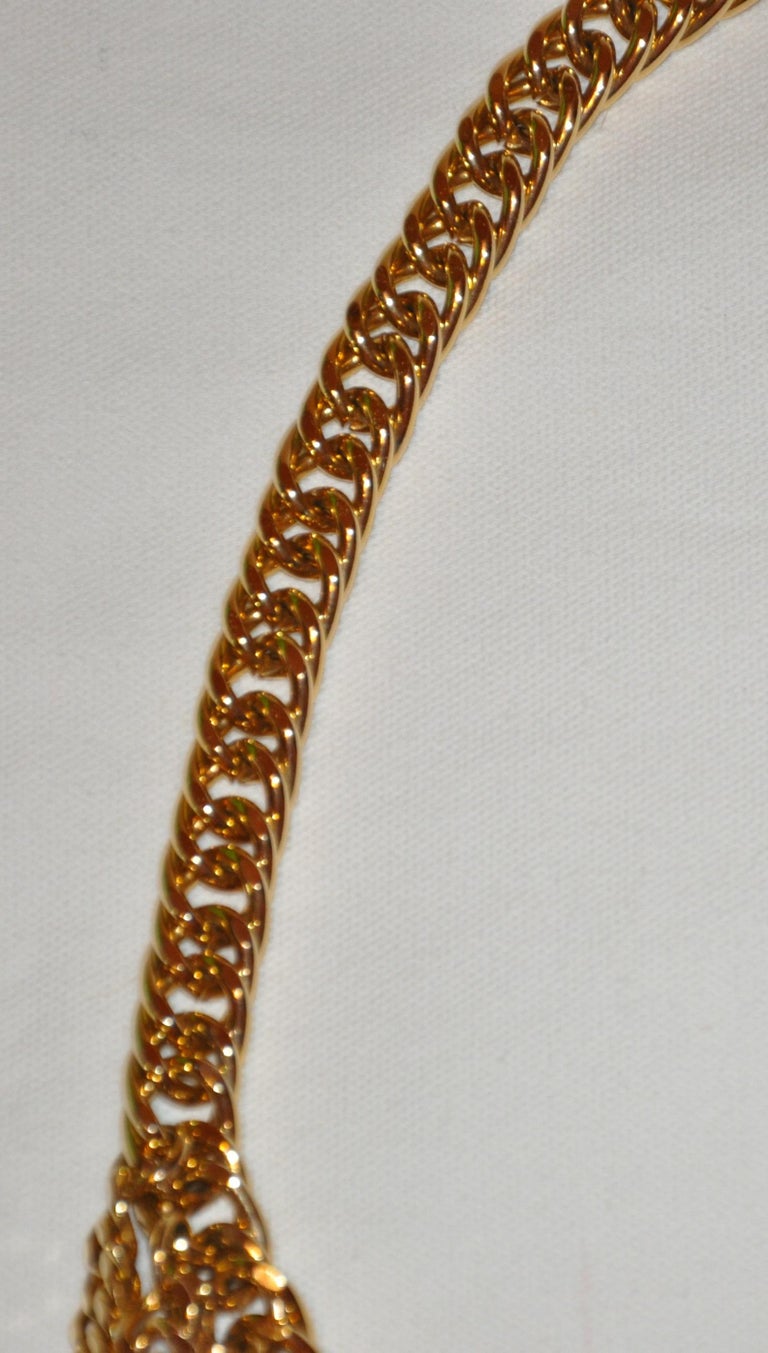 Thick Polished Gilded Gold Vermeil Hardware 4-Tier Adjustable Chain ...