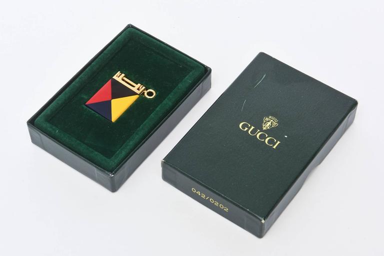 Gucci Geometric Mondrian Style Key Ring Vintage Italian For Sale at ...