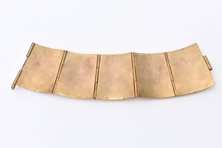 Egyptian Revival Bib Collar Necklace And Cuff Bracelet Set Vintage For ...