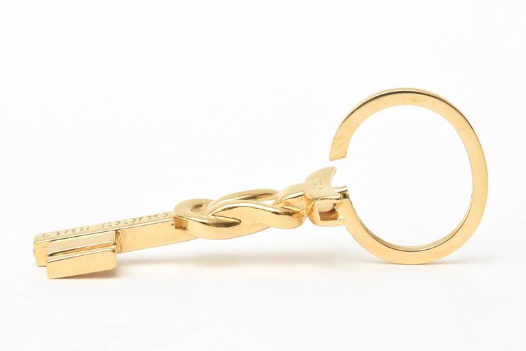 Signed Gucci Gold Plated Key Chain For Sale at 1stDibs | gold gucci ...