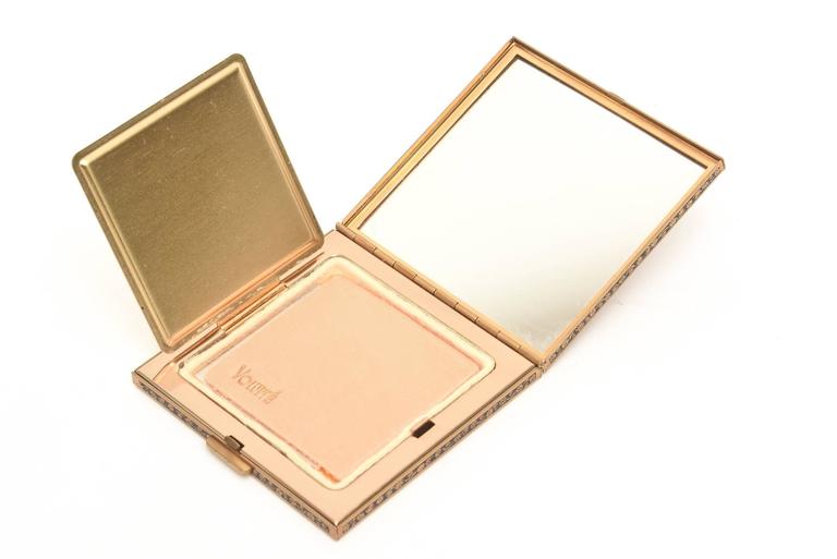 Exquisite Brass Enameled Volupte Compact/Mirror with Persian Motif at ...