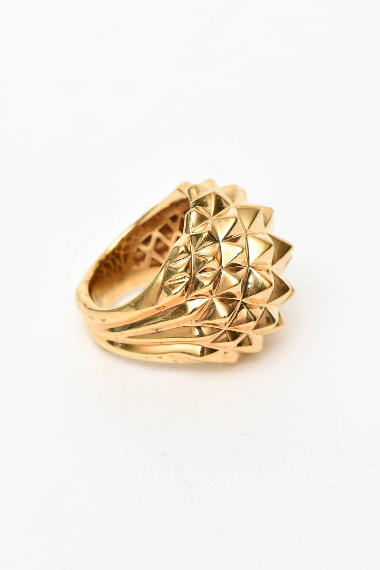 Stephen Webster Gold Plate Over Sterling Silver Stud Dome Ring For Sale ...