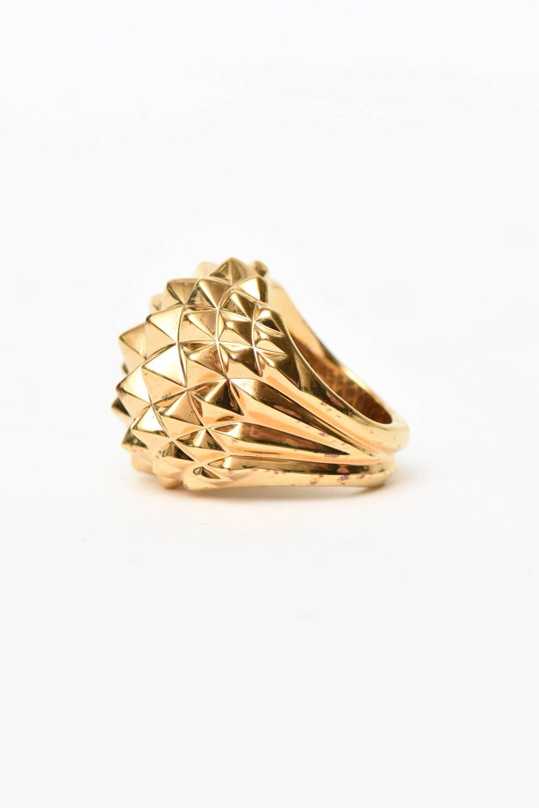 Stephen Webster Gold Plate Over Sterling Silver Stud Dome Ring For Sale ...