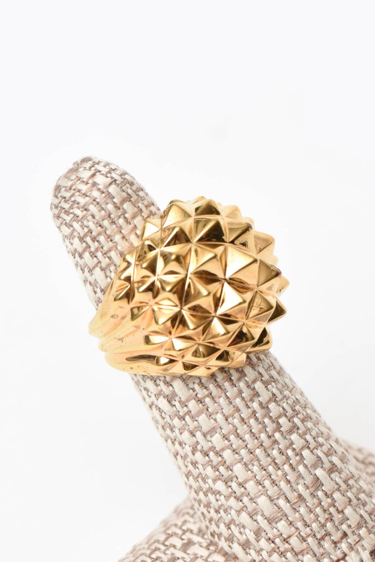 Stephen Webster Gold Plate Over Sterling Silver Stud Dome Ring For Sale ...