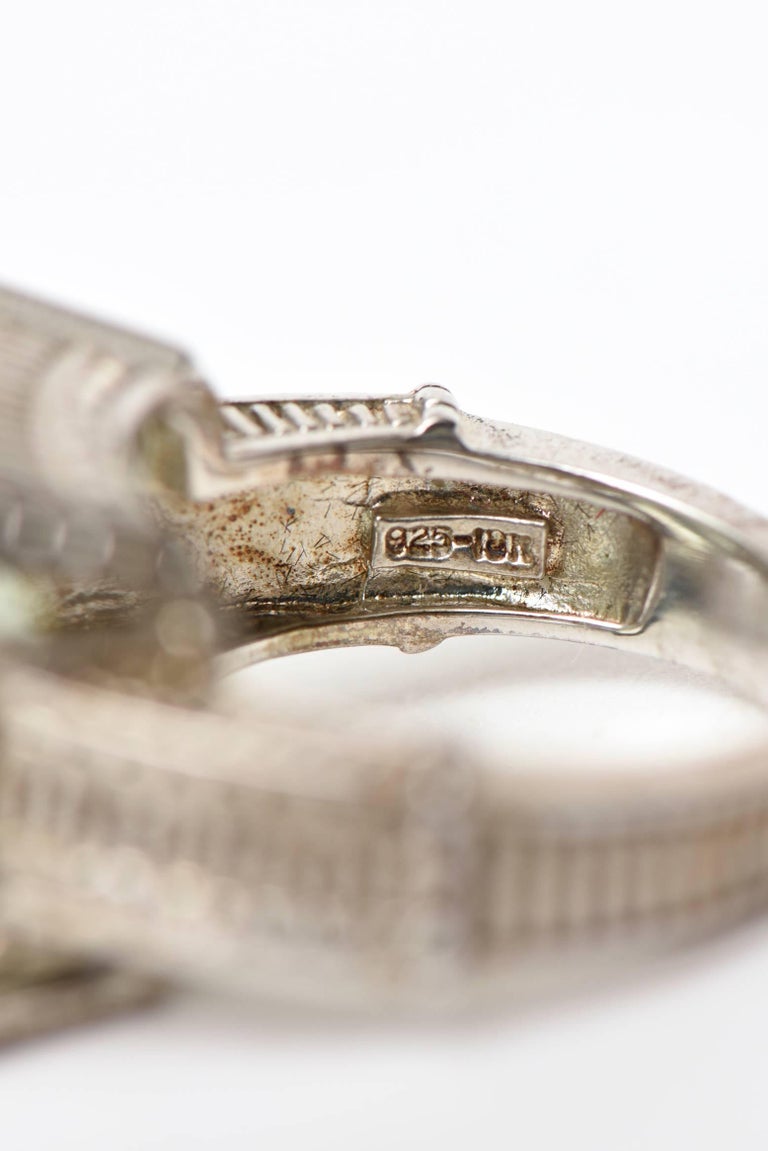 Judith Ripka Green Amethyst, Diamond , !8K White Gold and Sterling ...