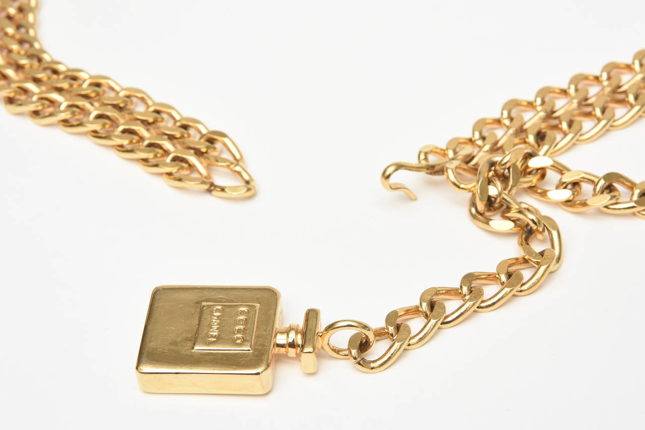 Chanel Chain "Coco Chanel" Perfume Dangler Link Belt at 1stDibs ...
