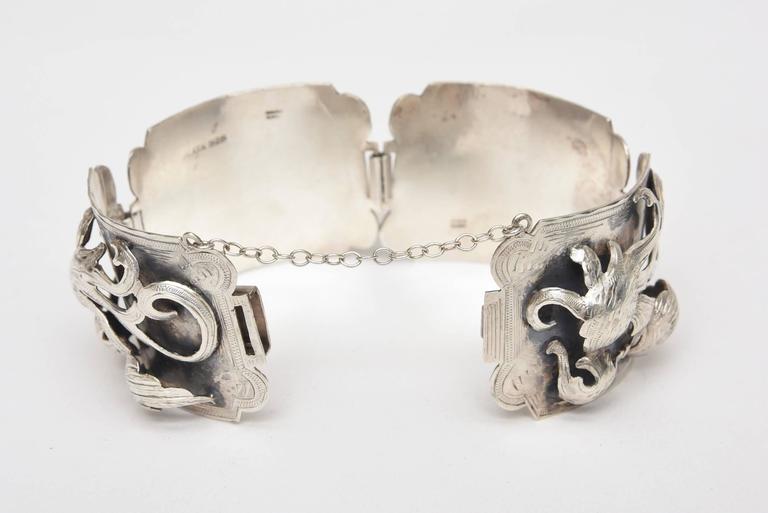 Sterling Silver Bracelet Signed Vintage For Sale at 1stDibs