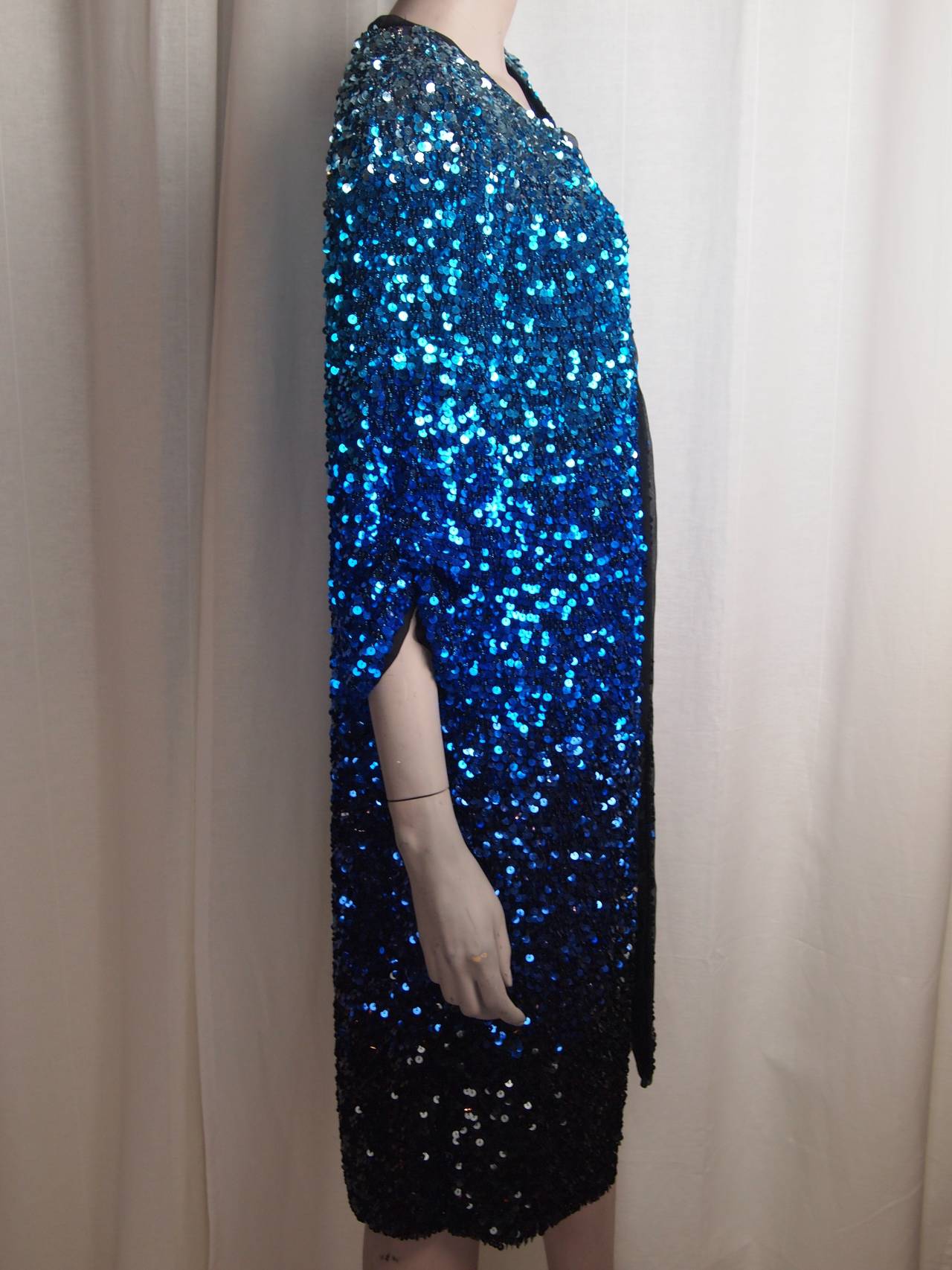 Blumarine Ombre Sequin Long Jacket For Sale at 1stDibs