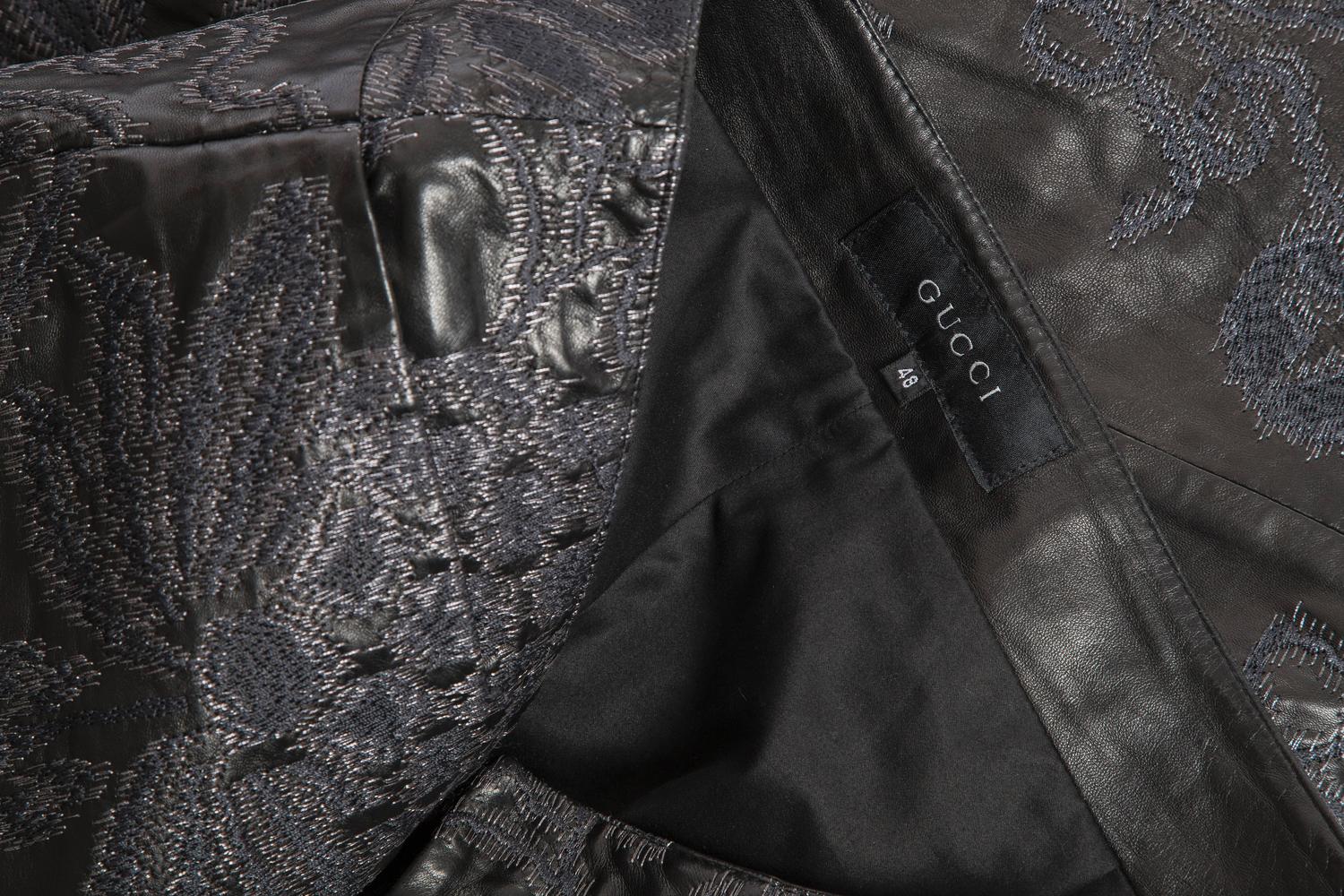Tom Ford For Gucci Mens Embroidered Leather Pants Ad Campaign Spring