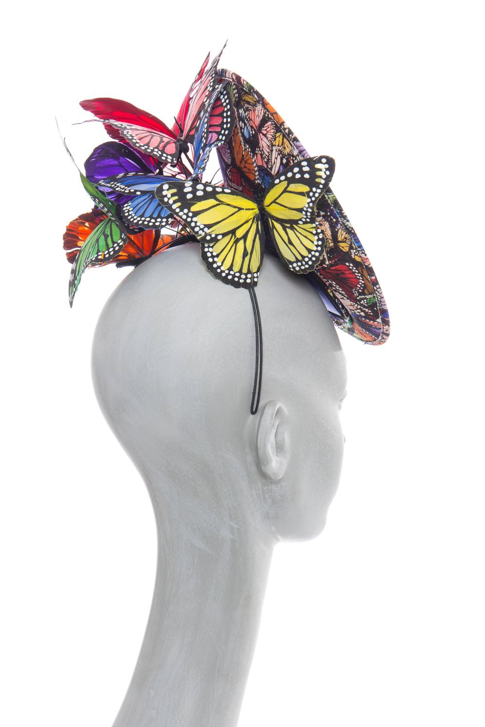 Philip Treacy Wired Polychrome Butterfly Fascinator Circa 2003 at 1stdibs